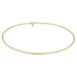Kette ohne Anh&auml;nger Elli "Elli Halskette Choker Cuff Basic It-Piece Blogger 925er Silber" Gr. 40, gold, Halsketten, Damen, 40, ohne Stein, Silber 925 (Sterlingsilber), L: 40