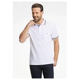 Poloshirt Bison "Poloshirt Comfort Fit", Herren, Gr. 4XL, wei&szlig;, Obermaterial: 50% Baumwolle, 50% Polyester, l&auml;ssig geschnitten, Rundhals, Shirts
