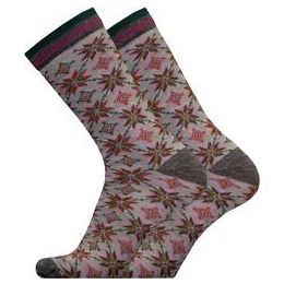 Socken UphillSport "AUTUMN STAR 2er Pack", Damen, Gr. 43-46, grau, 58% Wolle, 40% Polyamid, 2% Elasthan, mehrfarbig, Socken Socken, in atmungsaktiver Qualit&auml;t