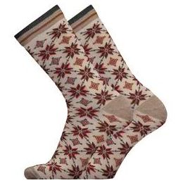 Socken UphillSport "AUTUMN STAR 2er Pack", Damen, Gr. 35-38, beige (sand), 58% Wolle, 40% Polyamid, 2% Elasthan, mehrfarbig, Socken Socken, in atmungsaktiver Qualit&auml;t