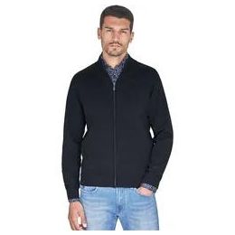 Strickjacke Casamoda "Casamoda Strickjacke uni", Herren, Gr. XXL, blau (dunkelblau), 100% Baumwolle, Strickjacken Strickjacke