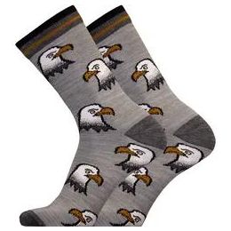 Socken UphillSport "EAGLE 2er Pack", Damen, Gr. 47-50, grau, 58% Wolle, 40% Polyamid, 2% Elasthan, mehrfarbig, Socken Socken, in nahtlosem Design