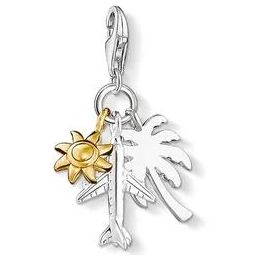 Charm-Einh&auml;nger Thomas Sabo "Palme", gold (silberfarben, gelbgoldfarben), Charms, Damen, Silber 925 (recycelt)