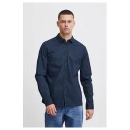 Langarmhemd Blend "BHBoxwell", Herren, Gr. XXL, US-Gr&ouml;&szlig;en, blau (marineblaus), Web, 97% Baumwolle, 3% Elasthan, unifarben, regular fit, 2-Knopf-Manschette, Hemden, Klassisches Langarmhemd