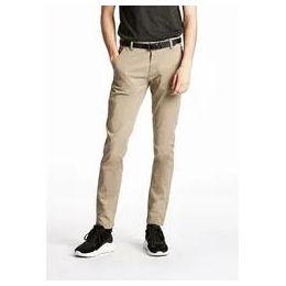 Chinos LINDBERGH "Chino Slim Fit", Herren, Gr. 38, L&auml;nge 32, beige (dk sand), Obermaterial: 98% Baumwolle, 2% Elasthan, slim fit, Hosen