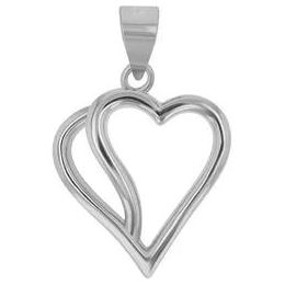 Adelia&acute;s Kettenanh&auml;nger ADELIA ́S "eleganter Herz Anh&auml;nger aus 925 Sterling Silber", silber, Schmuckanh&auml;nger, Damen, Silber 925 (Sterlingsilber), Kettenanh&auml;nger