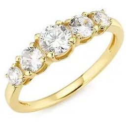 Fingerring Firetti "Schmuck Geschenk Silber 925 Silberring Verlobungsring" Gr. 59, gold (gelbgoldfarben, kristallwei&szlig;), Fingerringe, Damen, 59, Silber 925 (Sterlingsilber), 2,8mm, Fingerring, mit Zirkonia (synth.)