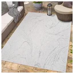 Outdoorteppich Carpet City "DUO RUG 5733", beige (natur), B:120cm H:5mm L:170cm, Obermaterial: 100% Polypropylen, Teppiche, Outdoorteppich, Wendeteppich Wetterfest In- & Outdoor, Balkon, Terrasse, Wohnzimmer