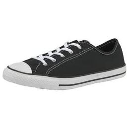 Sneaker Converse "Chuck Taylor All Star Dainty GS Basic Canvas Ox", Damen, Gr. 37, schwarz-wei&szlig; (schwarz, wei&szlig;, schwarz), Textil, kontrastfarbene Details, Schuhe Sneaker