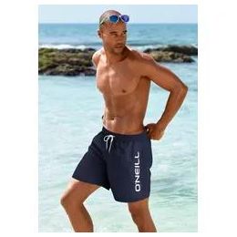 O`Neill Badeshorts O'NEILL "CALI 16'' SWIM SHORTS", Herren, Gr. L, N-Gr, blau (ink blau), Web, Obermaterial: 100% Polyester, Badehosen Badeshorts, mit Seiten- und Ges&auml;&szlig;taschen, schnell trocknend