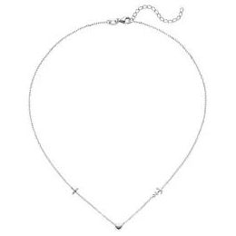 Collier Jobo "Glaube Liebe Hoffnung", silber (silber 925), Halsketten, Damen, Silber 925 (Sterlingsilber), L: 43, Collier, 925 Silber 43 cm