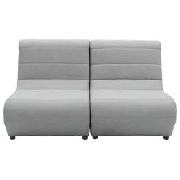 2-Sitzer DOMO collection "Soleil, pflegeleichter und wetterfester Bezug", silber, B:146cm H:80cm T:102cm, 100% Olefin, Sofas, Outdoor, besonderes Design und Formgebung, individuell erweiterbar