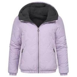 Wendejacke Ragwear "Qaria", Damen, Gr. XS (34), lila (lavendel), Obermaterial: 70% Polyester, 30% Nylon. Innenfutter: 100% Polyester. Wattierung: 100% Polyester, gerade h&uuml;ftbedeckend, hoch geschlossener Ausschnitt, eng elastischer Bund mit Gummizug, Jacken, ultraleichte 2-in-1 Damen Winterjacke mit Kapuze