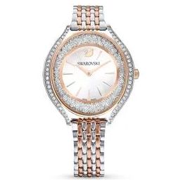 Quarzuhr Swarovski "CRYSTALLINE", rosa (silberfarben, ros&eacute;goldfarben), Armbanduhren, Damen, Quarzuhr, Armbanduhr, Damenuhr, Swarovski-Kristalle, Swiss Made