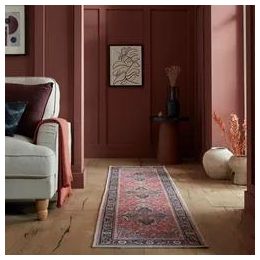 Teppich FLAIR RUGS "Windsor", rot, B:60cm H:4mm L:230cm, Kunstfaser, Teppiche, Teppich, Waschbarer Teppich