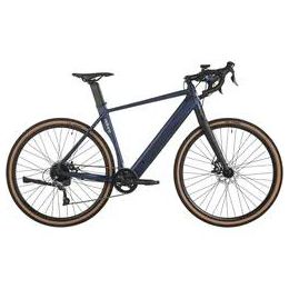 E-Bike Adore "GTR-770 28" Alu Gravel Tourenfahrrad" Gr. 52, blau (dunkelblau matt, schwarz), Elektrofahrr&auml;der, 52cm, 28 Zoll (71,12cm), Pedelec, Elektrofahrrad f&uuml;r Damen u. Herren