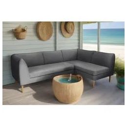 Sofa-Eckelement DOMO collection "Filho, individuell erweiterbar", grau (anthrazit), B:159cm H:81cm T:82cm, 88% Olefin, 12% Polyethylene, Polsterelemente, Polsterm&ouml;bel f&uuml;r Terrasse, Garten und Balkon, speziell f&uuml;r Outdoor