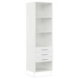 Seitenschrank IMPULS K&Uuml;CHEN "Valencia", Breite/H&ouml;he: 60/205,1 cm, mit Soft-Close", wei&szlig;, B:60cm H:205,1cm T:57,6cm, Dekorfolie, Holzwerkstoff, Schr&auml;nke, Seitenschrank, vormontiert, mit Schubk&auml;sten, mit verstellbaren Fachb&ouml;den