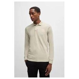 Poloshirt BOSS ORANGE "Passerby", Herren, Gr. 4XL, beige (light beige271), Jersey, Obermaterial: 95% Baumwolle, 5% Elasthan, unifarben, k&ouml;rpernah h&uuml;ftbedeckend, hoch geschlossener Ausschnitt, eingesetzt elastischer Bund, Shirts, mit BOSS-Logobadge