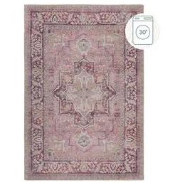 Teppich FLAIR RUGS "Windsor", rosa, B:200cm H:4mm L:290cm, Kunstfaser, Teppiche, Teppich, Waschbarer Teppich