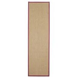 Teppich Heine HOME Gr. 7, rot (weinrot), B:60cm H:7mm L:90cm, Sisal, Teppiche, Teppich