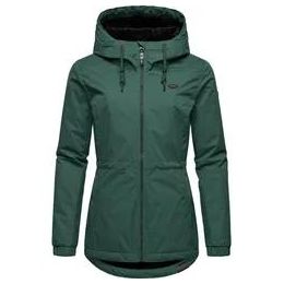 Winterjacke Ragwear "Dankka Warm", Damen, Gr. M (38), gr&uuml;n (dunkelgr&uuml;n), Obermaterial: 100% Polyester. Innenfutter: 100% Polyester. Wattierung: 100% Polyester, Basic, figurumspielend Po-bedeckend, hoch geschlossener Ausschnitt, &Auml;rmel ohne &Auml;rmelschlitz elastischer Bund mit Gummizug, Jacken Winterjacke, Wasserdichte weiche Damen Jacke f&uuml;r den Winter
