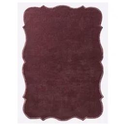 Teppich Heine HOME Gr. 4, rot (bordeaux), B:120cm H:12mm L:180cm, Viskose, Wolle, Teppiche, Teppich