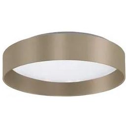 OTTO HOME LED Deckenleuchte "Merryn", grau (taupe taupe), 1, &Oslash; 38cm H: 9cm, 1 Stk., Leuchten, Deckenlampe &Oslash;38 x H9 cm mit Textil-/Stoffschirm, CCT, Fernbedienung, LED Deckenleuchte