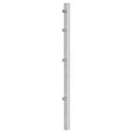 GAH Alberts Zaunpfosten ALBERTS, grau (feuerverzinkt), B:6cm H:175cm T:4cm, Stahl, Zaunpfosten, 60x40 mm f&uuml;r Doppelstabmattenzaun, 175 cm, mit Klemmlaschenbefestigung