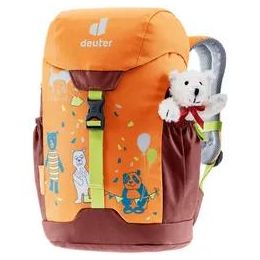 Kinderrucksack Deuter "SCHMUSEB&Auml;R 8 L", orange (mandarine, rotwood), Rucks&auml;cke, Kinder, B/H/T: 21cm x 33cm x 15cm, Polyester, f&uuml;r Kinder und Jugendliche, f&uuml;r Wandern und Abenteuer, B:21cm H:33cm T:15cm