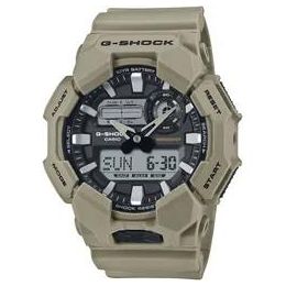 Chronograph Casio G-SHOCK, braun (beige, natur), Armbanduhren, Herren, Chronograph, Quarzuhr, Armbanduhr,Herrenuhr, digital,Resinband, bis 20 bar wasserd.