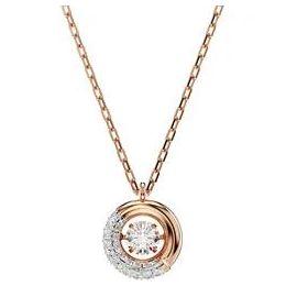 Kette mit Anh&auml;nger Swarovski "Schmuck Geschenk Halskette Dextera", wei&szlig; (ros&eacute;goldfarben, metallfarben, kristallwei&szlig;), Halsketten, Damen, Metall, L: 45, mit Swarovski Zirkonia (synth.)