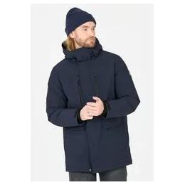 Parka WHISTLER "Bluff", Herren, Gr. L, blau, 92% Polyester, 8% Elasthan, unifarben, normal, ohne Ausschnitt, Jacken Parka, mit wasserdichten Eigenschaften