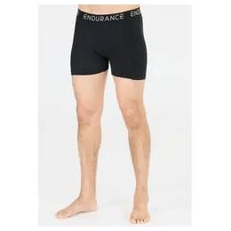 Boxershorts Endurance "Burke", Herren, Gr. L, 6 Stk., schwarz, 95% Baumwolle, 5% Elasthan, unifarben, Unterhosen, im praktischen 6er-Pack
