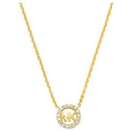 Kette mit Anh&auml;nger Michael Kors "Schmuck Geschenk Silber 925 Halsschmuck PREMIUM", gold (gelbgoldfarben, kristallwei&szlig;), Halsketten, Damen, Silber 925 (Sterlingsilber), L: 43, glitzernd, mit Zirkonia (synth.)