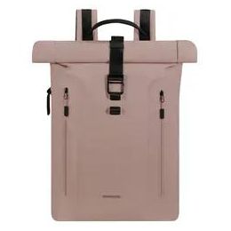 Laptoprucksack Samsonite "COATIFY BIZ ROLLTOP BACKPACK 15.6", Gr. B/H/T: 29cm x 44cm x 14cm, rosa (rose), Polyester, unifarben, Rucks&auml;cke Laptoprucksack, Rucksack Freizeitrucksack Cityrucksack Backpack Schulrucksack