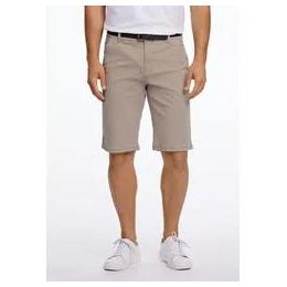 Chinoshorts LINDBERGH "Chino-Shorts Slim Fit", Damen, Gr. S, beige (dk sand), Obermaterial: 98% Baumwolle, 2% Elasthan, unifarben, slim fit, Hosen Chinoshorts