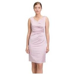 Etuikleid Vera Mont "Damen mit Raffung", Damen, Gr. 42, Normalgr&ouml;&szlig;en, rosa (foggy rose), Satin, Obermaterial: 96% Polyester, 4% Elasthan; Futter: 100% Polyester, figurbetont kurz, V-Ausschnitt, Kleider Etuikleid, Falten