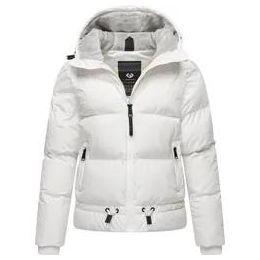 Steppjacke Ragwear "Briony", Damen, Gr. L (40), wei&szlig;, Obermaterial: 100% Polyester. Innenfutter: 100% Polyester. Wattierung: 100% Polyester, normal h&uuml;ftbedeckend, hoch geschlossener Ausschnitt, &Auml;rmel ohne &Auml;rmelschlitz Rippstrickb&uuml;ndchen, Jacken Steppjacke, Wasserdichte Damen Winterjacke mit Kapuze
