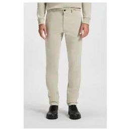 Chinohose BOSS ORANGE "slim", Herren, Gr. 40, L&auml;nge 34, beige (271 light beige), Web, Obermaterial: 97% Baumwolle, 3% Elasthan, unifarben, slim fit kn&ouml;chellang, Hosen Chinohose, mit Ges&auml;&szlig;taschen