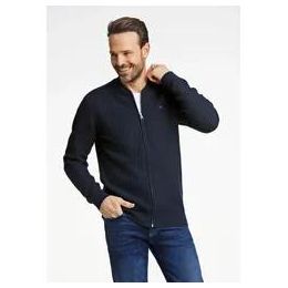 Strickjacke Bison "Cardigan Comfort Fit", Herren, Gr. 3XL, blau (navy), Obermaterial: 100% Baumwolle, Strickjacken Strickjacke