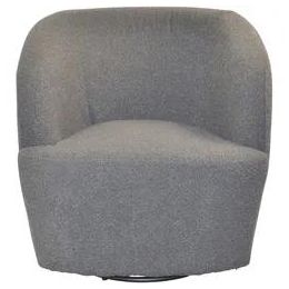 Drehsessel, schwarz, B:74cm H:70cm T:73cm, 100% Polyester, HOFMANN LIVING AND MORE, Sessel, Drehsessel