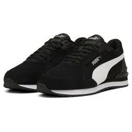 Sneaker Puma "ST RUNNER V4 SD", Damen, Gr. 37, schwarz-wei&szlig; (Puma schwarz, Puma wei&szlig;, Puma silber), Leder, Schuhe Sneaker, mit Retro-Style, Obermaterial aus Leder, SOFTFOAM+ Einlegesohle
