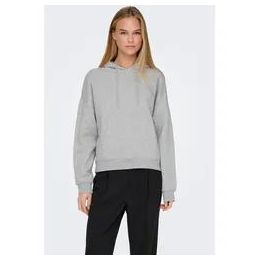 Kapuzensweatshirt Only "ONLSWEAT L/S HOODIE OVERSIZE PKT SWT", Herren, Gr. M, grau (light grau melange), Sweatware, Obermaterial: 60% Baumwolle, 40% Polyester, unifarben, loose fit normal, Rundhals, Sweatshirts