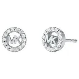 Paar Ohrstecker Michael Kors "Schmuck Geschenk Silber 925 Ohrringe PREMIUM", silber (silberfarben, kristallwei&szlig;, kristallwei&szlig;), Ohrringe, Damen, 6,5mm, Silber 925 (Sterlingsilber), mit Zirkonia (synth.)