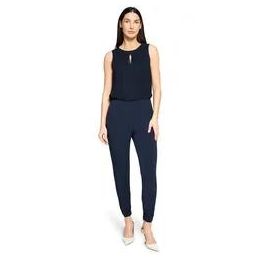 Overall Vera Mont "Damen mit Cut-Outs", Damen, Gr. 46, Normalgr&ouml;&szlig;en, blau (night sky), Jersey, Obermaterial: 95% Polyester, 5% Elasthan; Besatz: 100% Polyester; Futter: 100% Polyester, figurumspielend, Rundhals, Overalls Overall, Cut-Outs