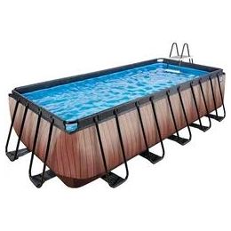 Framepool EXIT "inkl. Sicherheitsleiter und Kartuschenfilterpumpe", braun, B:250cm H:122cm L:540cm, Schwimmbecken, BxLxH: 250x540x122 cm