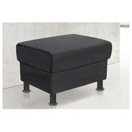 Hocker Trendmanufaktur "Rondo, Polsterhocker zur Serie, Breite 67 cm, F&uuml;&szlig;e schwarz", schwarz, B:67cm H:46cm T:53cm, Kunstleder SOFTLUX;Microfaser PRIMABELLE (100% Polyester);NaturLEDER (echtes Rindsleder);Struktur (54% Polyacryl, 46% Polyester), Hocker, Hocker, Fu&szlig;hocker wahlweise mit Federkern, in verschiedenen Bez&uuml;gen bestellbar