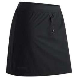 Midirock Maier Sports "RainSkirt Winter", Damen, Gr. 46, schwarz, 100% Polyester, R&ouml;cke, gef&uuml;tterter Damen Rock, wasserabweisender &Uuml;berrock, elastischer Bund