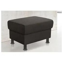 Hocker Trendmanufaktur "Rondo, Polsterhocker zur Serie, Breite 67 cm, F&uuml;&szlig;e schwarz", braun, B:67cm H:46cm T:53cm, Kunstleder SOFTLUX;Microfaser PRIMABELLE (100% Polyester);NaturLEDER (echtes Rindsleder);Struktur (54% Polyacryl, 46% Polyester), Hocker, Hocker, Fu&szlig;hocker wahlweise mit Federkern, in verschiedenen Bez&uuml;gen bestellbar